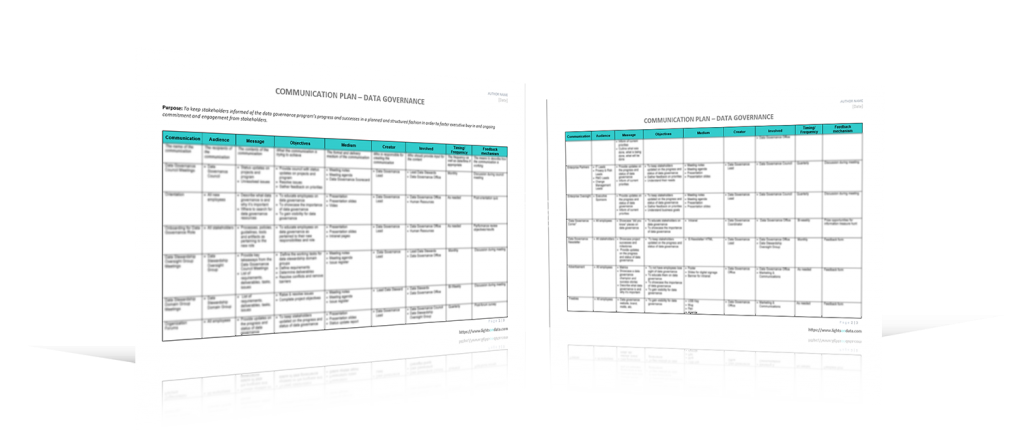Communication Plan (template included) | LightsOnData